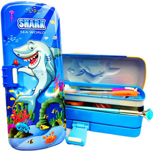 Flipkart.com | FunBlast Pencil Box for Kids Shark Theme Pencil Case for ...