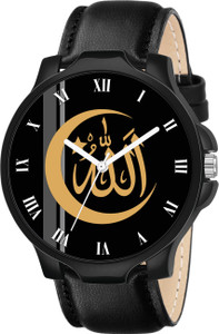 SKOAL Allah Desigh Round Stylish Black watch Islamic Design Round Roman ...