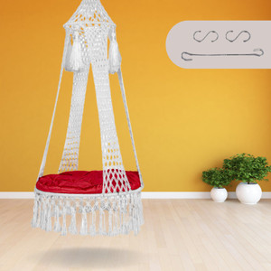 Swingzy Shower Round Cotton Netted Hanging Swing Chair for Adults/Swing ...
