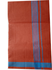 KITEX Dark Kavi with Blue Border Solid Men Dhoti - Buy KITEX Dark Kavi ...