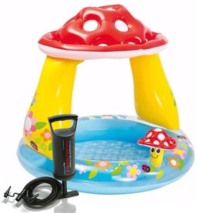 Toy imagine Combo Mushroom Baby Pool built-in Shade With Double Quick ...