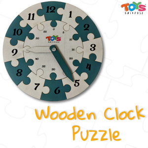 Toys universe Wooden Toy clock Puzzle Game for kids | | 8" x 8" Inch ...