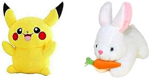 FUN2PLAY Combo of Pikachu & Rabbit soft toy - 7 cm - Combo of Pikachu ...