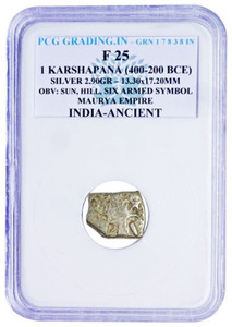 Prideindia 1 Karshapana (400-200 BCE) Maurya Empire Ancient India Old ...
