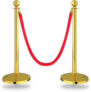 Robustt Stainless Steel Golden Q Manager with Red Velvet Rope|900mm ...