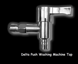 COSSIMO Washing Machine/Garden Tap Chrome Finish with Flange & Teflon ...