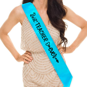 hubops Best Teacher Ever sash for Men & Women. Party, Even, Gifts ...