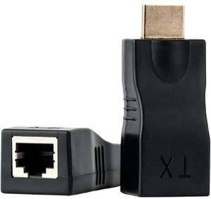 microware HDMI Extender HDMI To RJ45 Over Cat 5e/6 Network LAN Ethernet ...