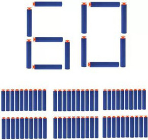 QTYPIY Hot Fire Gun Bullet Soft Foam Dart for Nerf Gun Refill Pack 60 ...