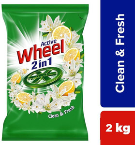 Wheel Active 2 in 1 Detergent Powder - Clean and Fresh, Detergent ...