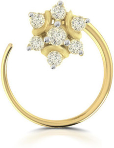 Spark Blue Diamond Star 18kt Diamond Yellow Gold Nose Wire Price in ...