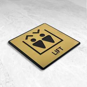 Vertical Root Inc 14.732 cm SQUARE_GOLDEN_LIFT Double-sided Sticker ...