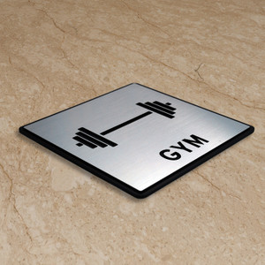 Vertical Root Inc 14.732 cm SQUARE_SILVER_GYM Double-sided Sticker ...