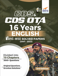 Cds & Cds Ota 16 Years English Topic Wise Solved Papers (2007 - 2022 ...