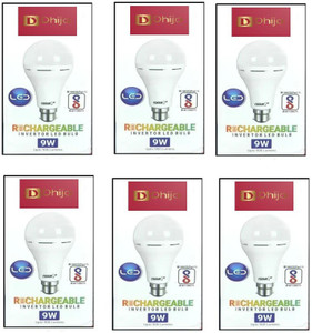 Dhija 9 Watt Inverter Rechargeable Led Bulb AC / DC Emergency Bulb ...