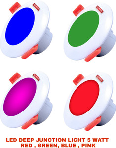 SKASHOKA Led Deep Junction Light Mix Color 5 Watt 4 Pieces Pack for ...