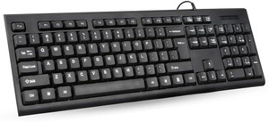 All mobile solution USB Keyboard 104-keys Compatible for Windows, PC ...