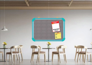 Sunway Display System Pin-up board 3*2 feet, AQUA ALLUMINIUM FRAME(ACID ...