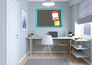 Sunway Display System Pin-up board 2*2 feet,AQUA ALLUMINIUM FRAME ...