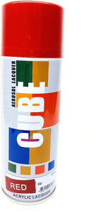 CUBE Cube Aerosol Multi Purpose Spray Paint Red Spray Paint 650 ml ...