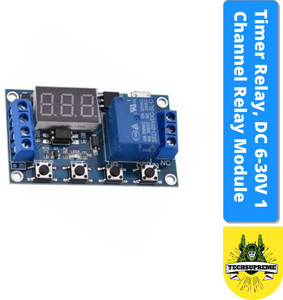 TechSupreme Timer Relay, DC 6-30V 1 Channel Relay Module Switch Trigger ...