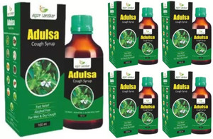 Ayur Sanskar Adulsa Cough Syrup - Ayurvedic Cough Syrup (Pack of 5 ...