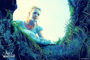 YAA - Alice in Wonderland Cool Art Effect Movie Poster (18inchx12inch ...