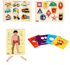 like sanya 4 Set of Puzzles |Transport & Shapes | Body Parts |Flash ...