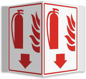 SRG INFOTECH 3 - Way Fire Extinguisher Symbol sign Emergency Sign Price ...