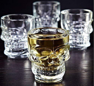 Lilypin (Pack of 6) Skull Face glass Glass Set Whisky Glass Price in ...