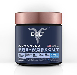 BOLT Pre- Workout Super-Charged With PHYCOCYANIN ( Hammonton Blueberry ...