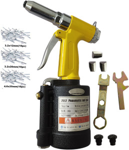 DUMDAAR Heavy duty Pneumatic Rivet Gun Riveter Fast Hitting Rivet Gun ...