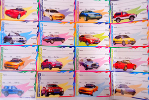 Super Cool 8 cm cars stickers name slip for kids (pack of 80 stickers ...