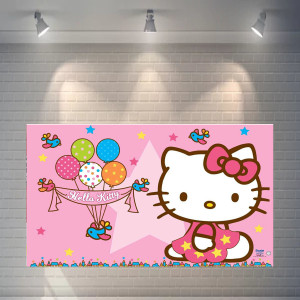 Shopperskart 152.4 cm hello kitty theme 2/5 ft Flex Banner For Party ...