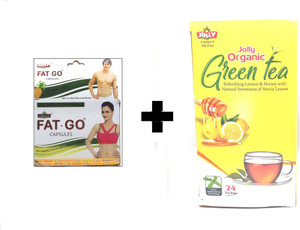 JOLLY Fat Go Slimming Capsule and Green Tea ( 60 Capsule and 24 Sachet ...