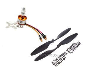 INVENTO 1pcs 1045 propeller + 2500KV BLDC Brushless Motor A2212 For ...