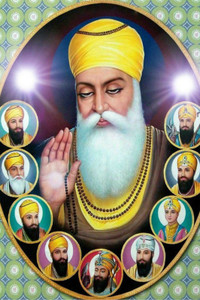 Sikh Religious Wall Poster|Dus Sikh Guru Poster|Unframed Poster For ...