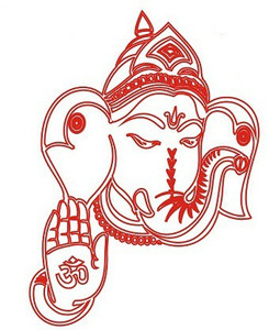AR Facility Store Shri Ganesh Ji with aashirvaad Red Color Wall Decor ...
