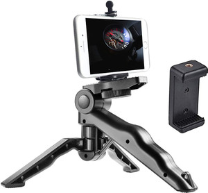 Eyuvaa Mini Pistol Tripod Stand for Camera/ Mobile With 2 in 1 Phone ...