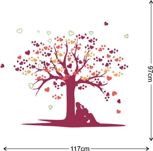 Wallzone 117 cm Love Couple|Graphic|Art Multicolor Pvc Vinyl ...