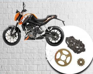 KTMSPARES KTM200 Chain and Sprocket Kit 6 Hole Duke/RC OEM Direct Fit ...