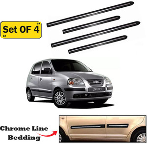 KRISHNA AUTO Black half Chrome Beading Car Beading Roll For Door Price ...
