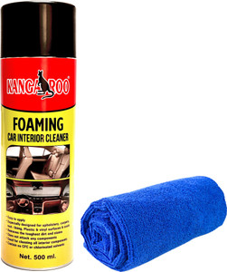 KANGAROO Foaming Car Interior Cleaner Spray 500 ML With Microfiber ...