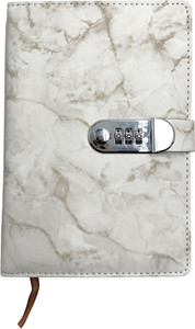 24x7eMall Lock Diary White Marble A5 Diary Ruled 230 Pages Price in ...