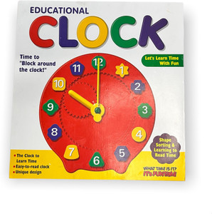 Darshan Toys Educational Clock Shape Sorting Number Blocks Learning Toy ...