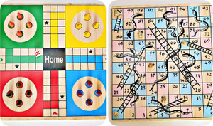 Kishore collection Wooden Ludo Snake & Ladders Game for Kids,2 in 1 ...