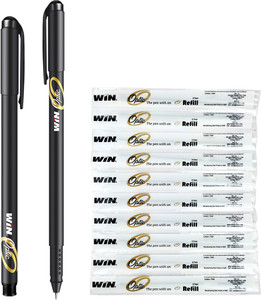 Win Optic 20 Black Ink+10 Refills| 0.7mm Tip|School & Office Ball Pen ...