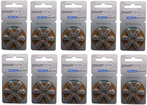 Power one P312 Hearing Aid Battery Pack of 10strips Size 312 Zinc Air ...