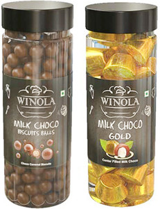 Winola Combo of Biscuit Balls 150g, & Choco Gold 140g (Pack of 2 ...