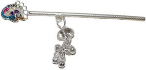 Sahiba Gems Pure Silver Designer Flute (Basuri) for Lord Krishna ...